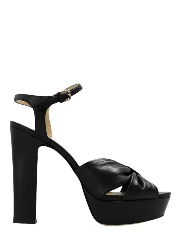 JIMMY CHOO Heloise Knotted Platform Sandals - Black