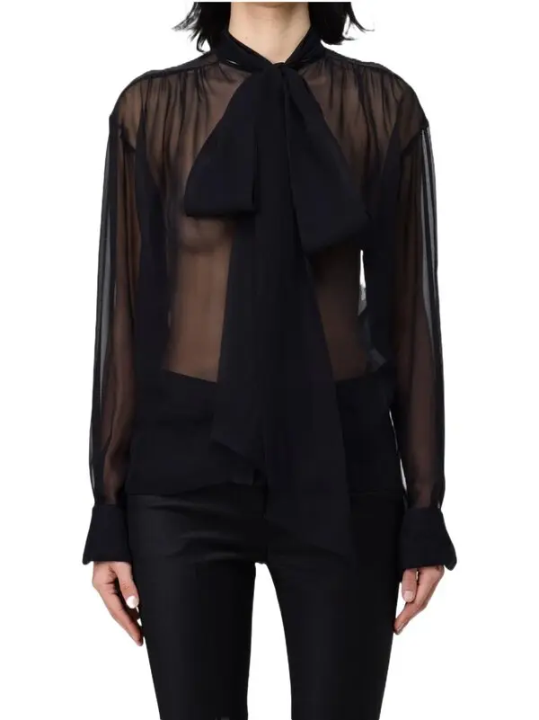 Blumarine Tie-neck Blouse - Black
