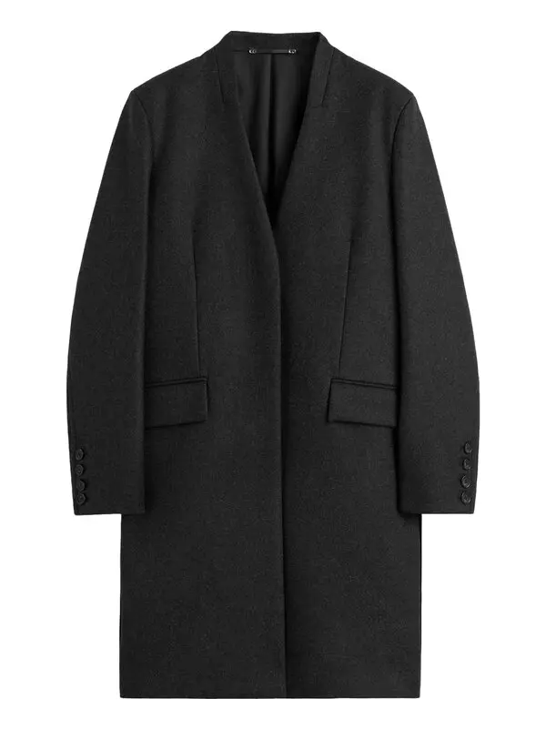 TOTEME Deep Pleat Coat - Charcoal-grey