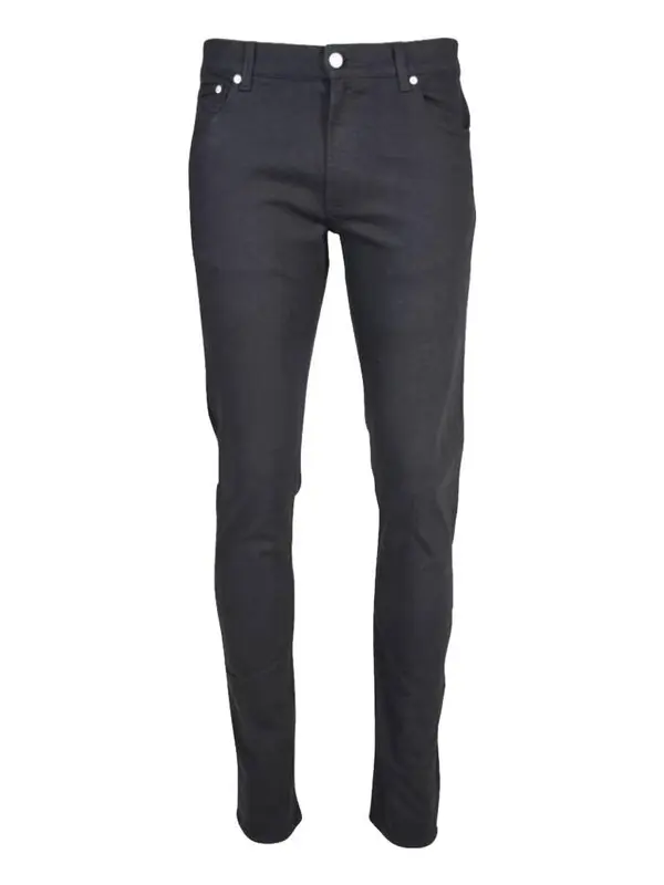 Alexander McQueen Embroidered Logo Slim Jeans - Black