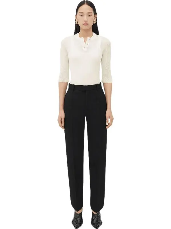 Bottega Veneta High-waisted Flared Trousers - Black