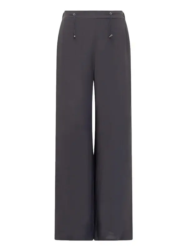Fabiana Filippi Wide-leg Drawstring Trousers - Black