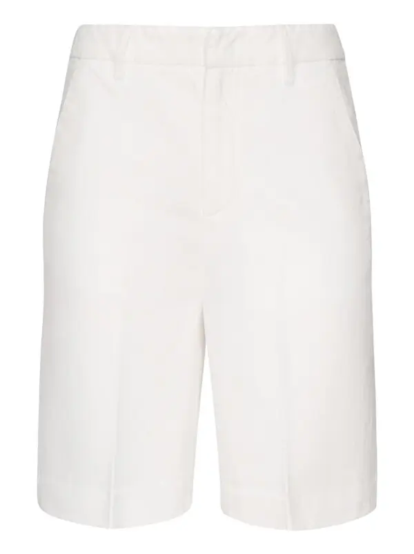 DONDUP Tailored Shorts With Front Placket And Rear Pockets - White