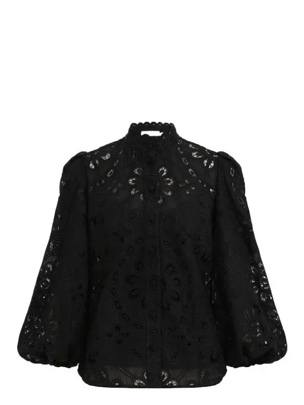 Zimmermann Rhiannon Embroidered Blouse - Black