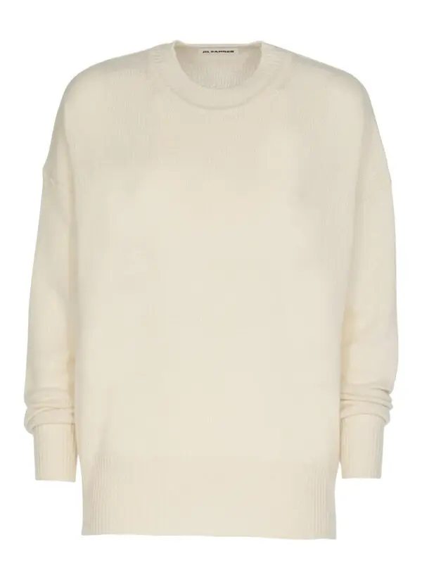 JIL SANDER Crewneck Knitted Jumper - Nude