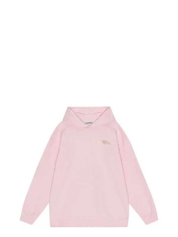 GANNI Organic Cotton Hoodie - Pink
