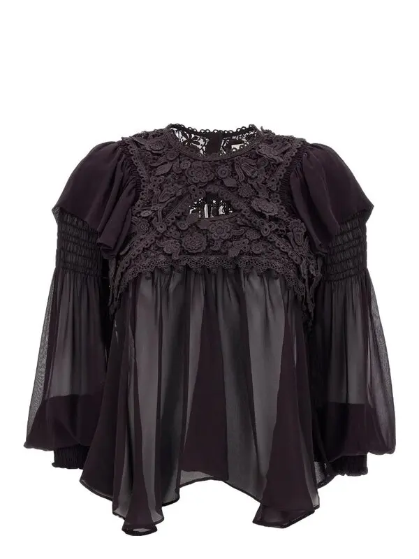 Isabel Marant Étoile Rokia Blouse With Hollow Detail - Black