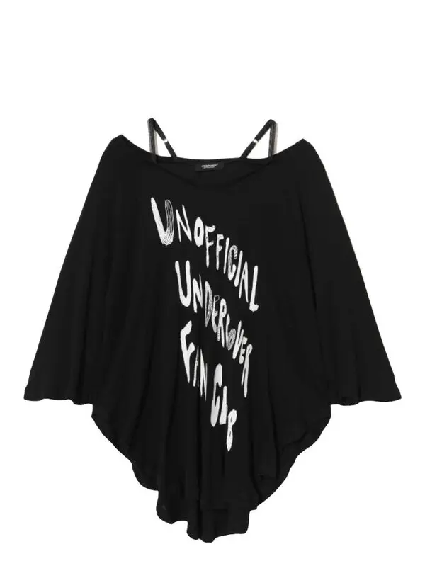 Undercover Graphic 3/4 Sleeve T-shirt - Black