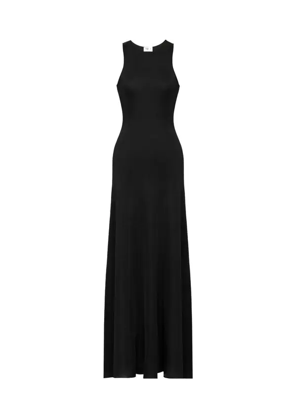 Saint Laurent Crewneck Knitted Tank Dress - Black