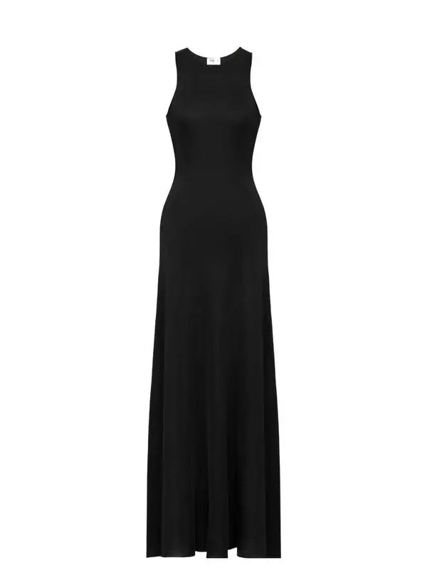 Saint Laurent Crewneck Knitted Tank Dress - Black