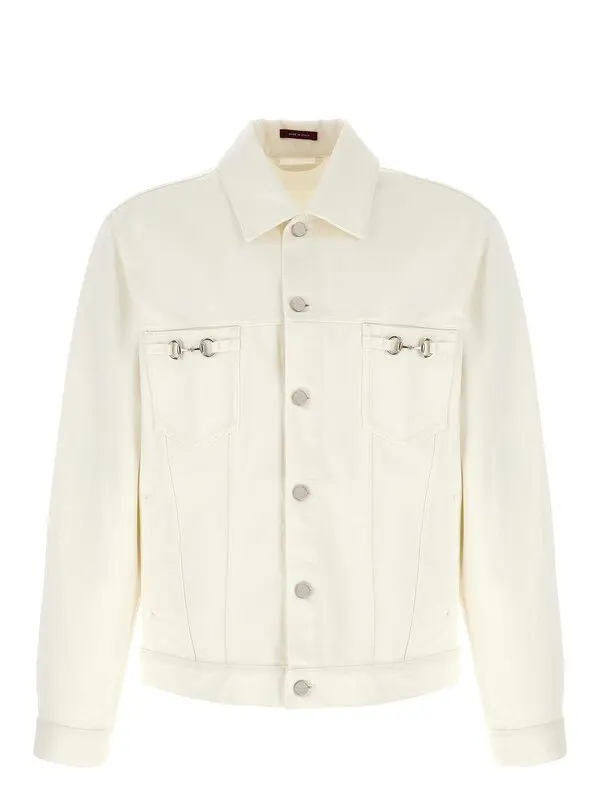 Gucci Horsebit Detailed Collared Jacket - No