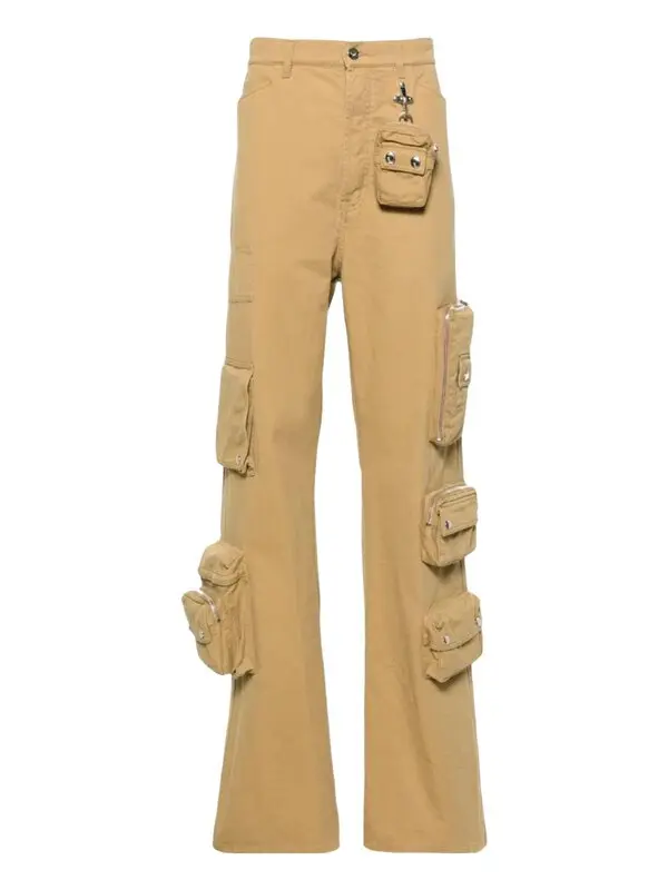 LANVIN Utility Pockets Straight Leg Trousers - Nude