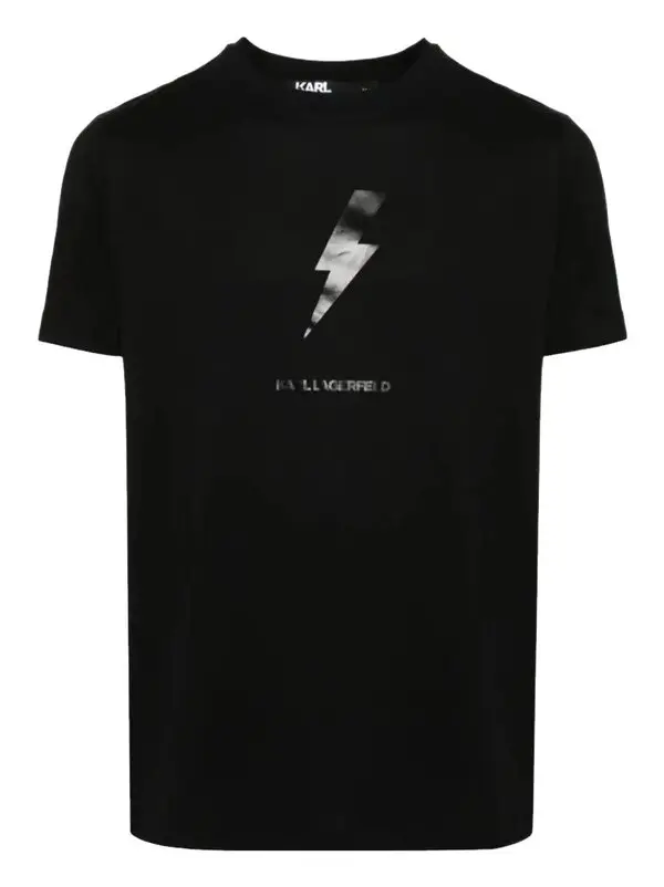 Karl Lagerfeld Lightning Printed T-shirt - Black