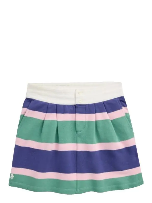 Polo Ralph Lauren Striped Pleated Skirt - Green