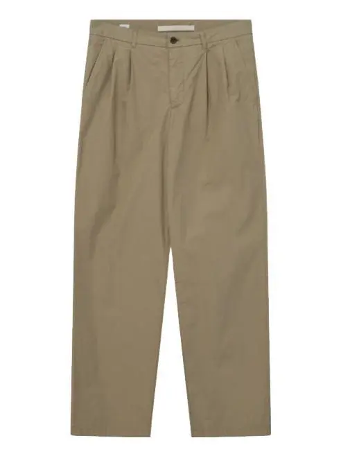 Norse Projects Belt Loop Double Pleated Casual Pants - Brown