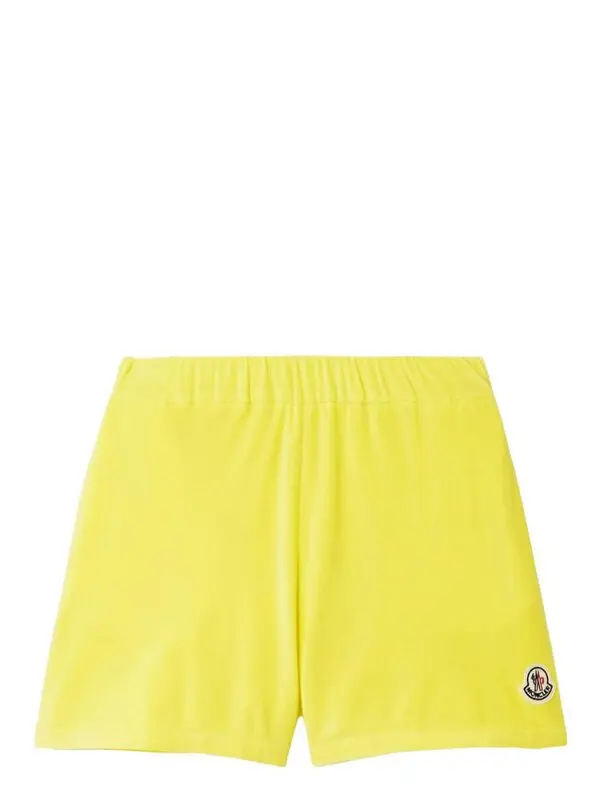 Moncler Terry Cloth Track Shorts - Lemon Yellow