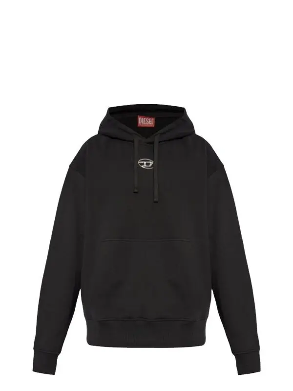 DIESEL® Metallic Logo Hoodie - Black