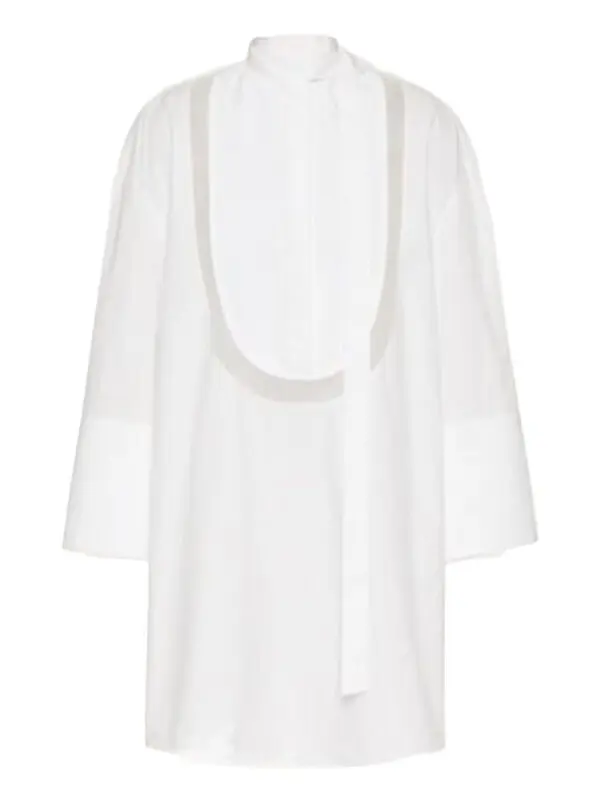 Valentino Garavani Cotton Poplin Blouse With Scarf Detail - No