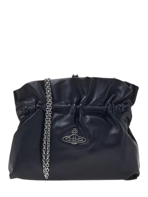 VIVIENNE WESTWOOD Medium Eva Leather Clutch Bag - Black