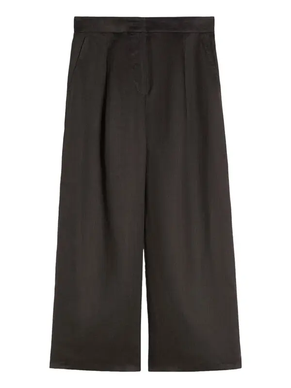 Max Mara High-rise Pleated Trousers - Black