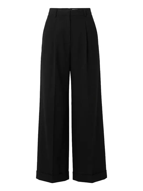 Gucci High Waist Wide Leg Trousers - Black