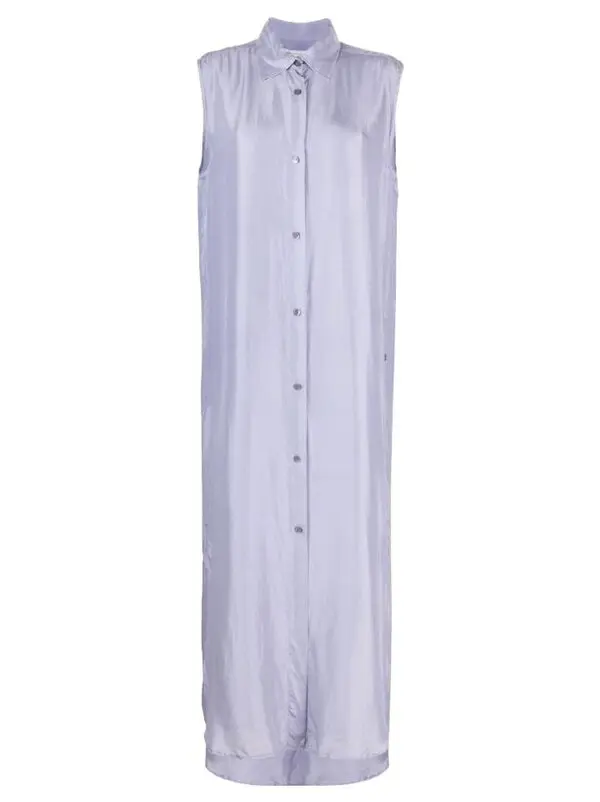 Dries Van Noten Sleeveless Button-up Dress - Purple