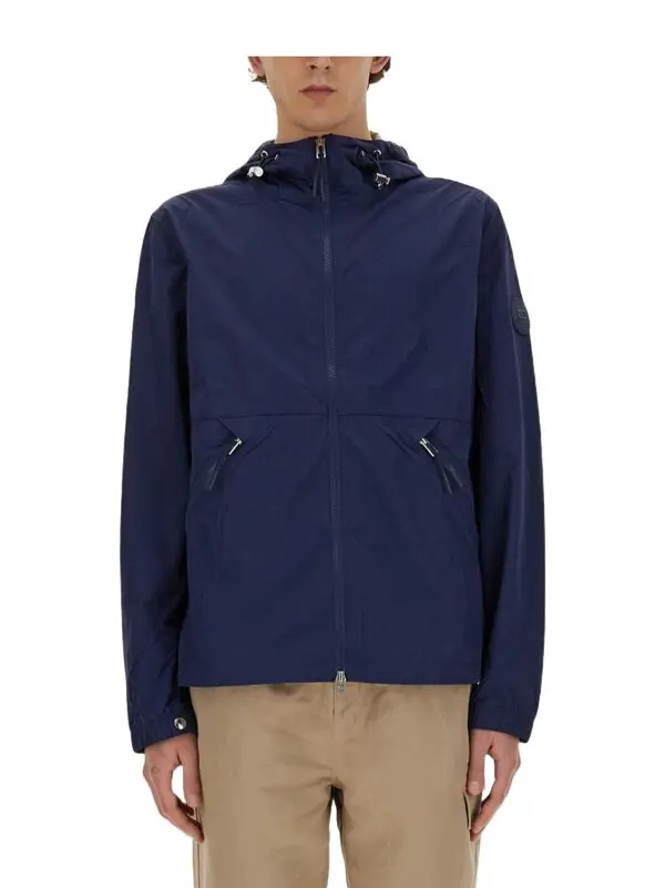 Woolrich Zip-up Crinkle Windbreaker Jacket - Blue