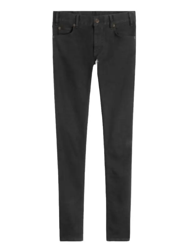 Celine Skinny Jeans In Pure Stone Wash Denim - Black