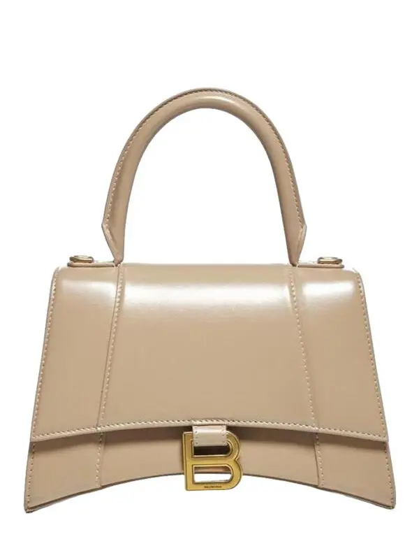 Balenciaga Small Hourglass Shoulder Bag - Nude