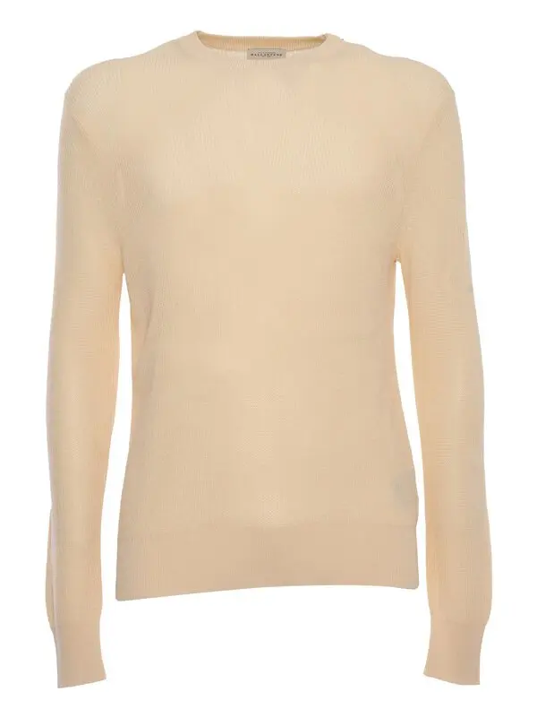 BALLANTYNE Crewneck Ribbed Jumper - Nude