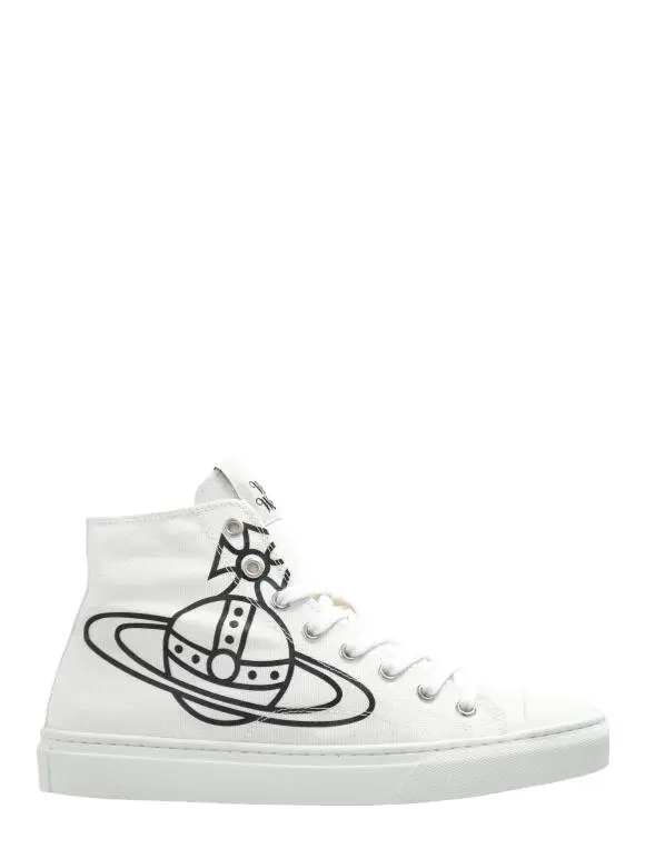 VIVIENNE WESTWOOD Orb Logo High Top Sneakers - White