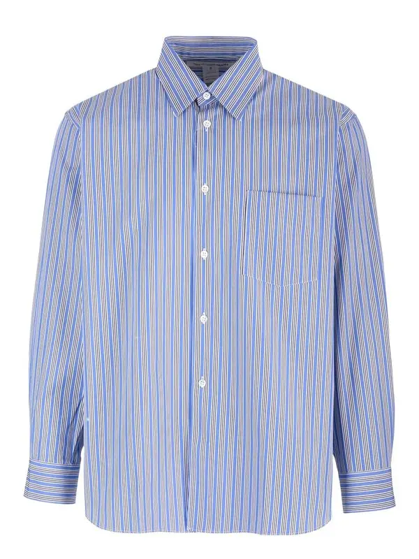 Comme Des Garçons Long-sleeved Shirt - Blue