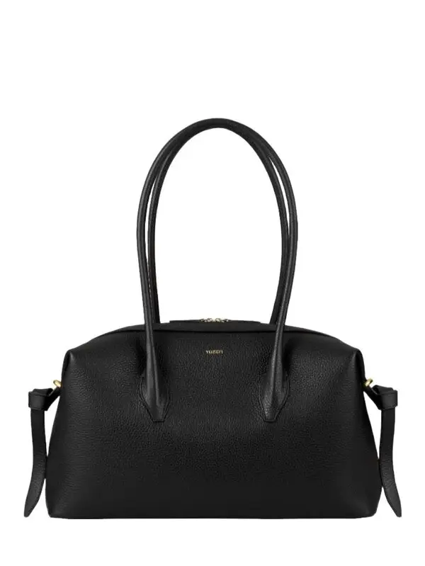 Yuzefi Brioche Duffle Pebble Grained Leather Bag - Black
