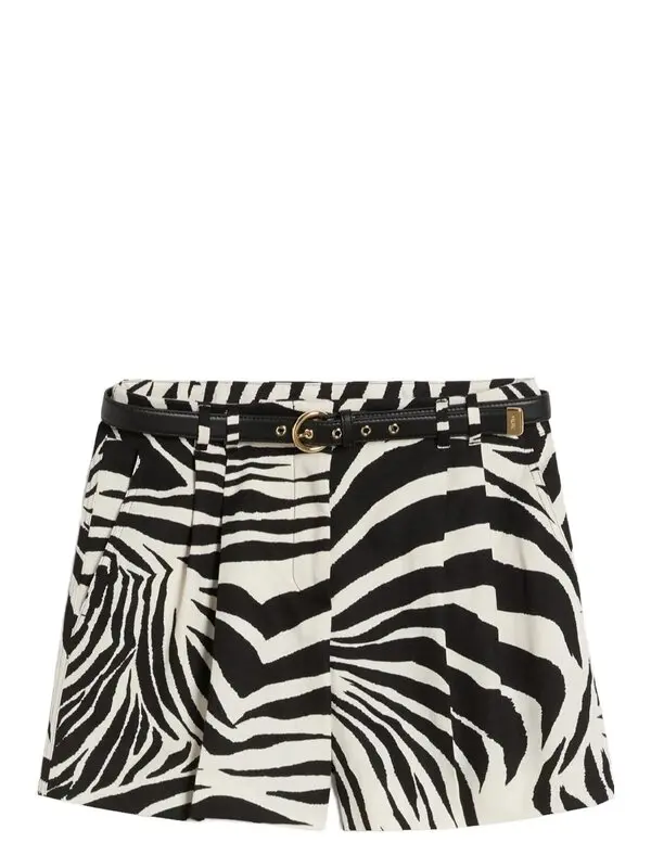 Max Mara Mstnovella Graphic Print Shorts - Black