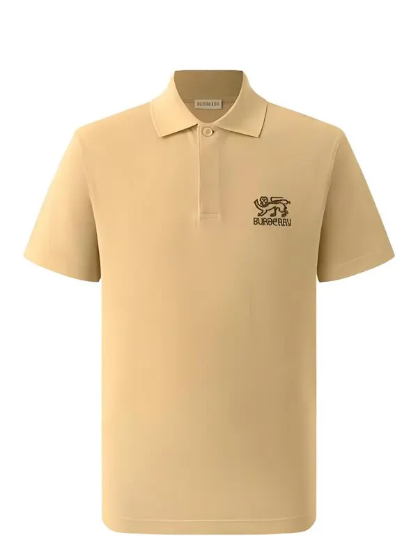 Burberry Logo Embroidered Short Sleeved Polo Shirt - No