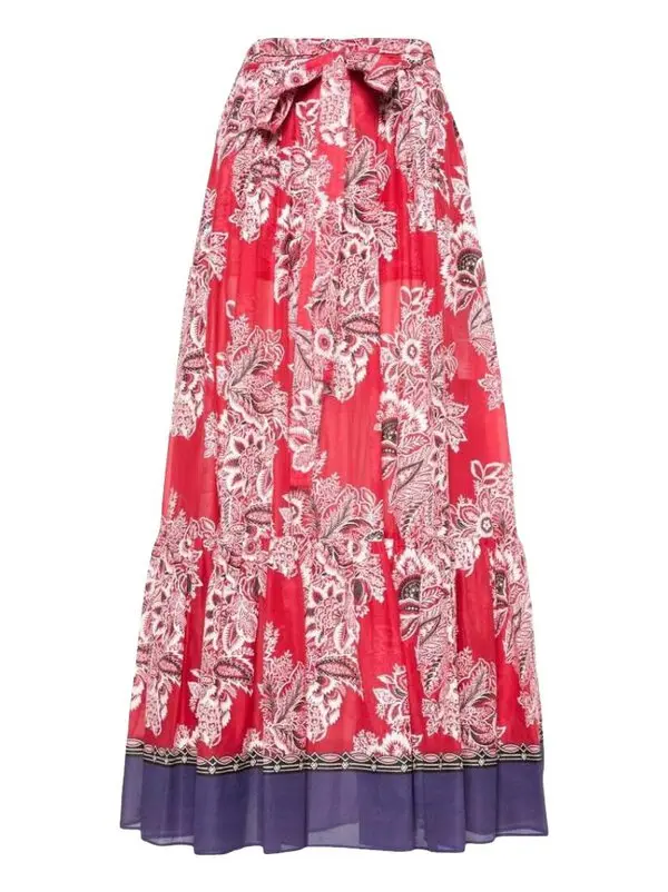 Etro Paisley-print Maxi Skirt - Pink