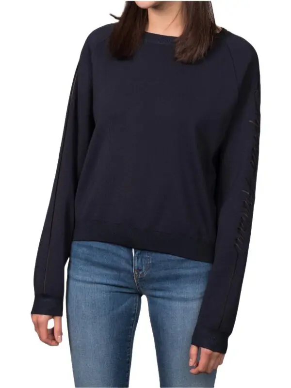 Emporio Armani Round Neck Knitted Sweater - Black