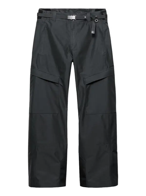 Prada Belted Straight-leg Trousers - Black