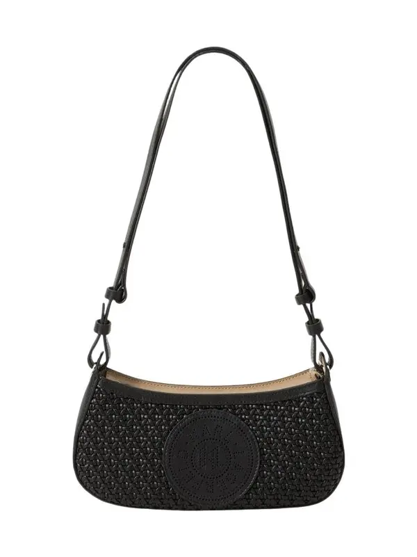 Karl Lagerfeld Circle Woven Shoulder Bag - Black