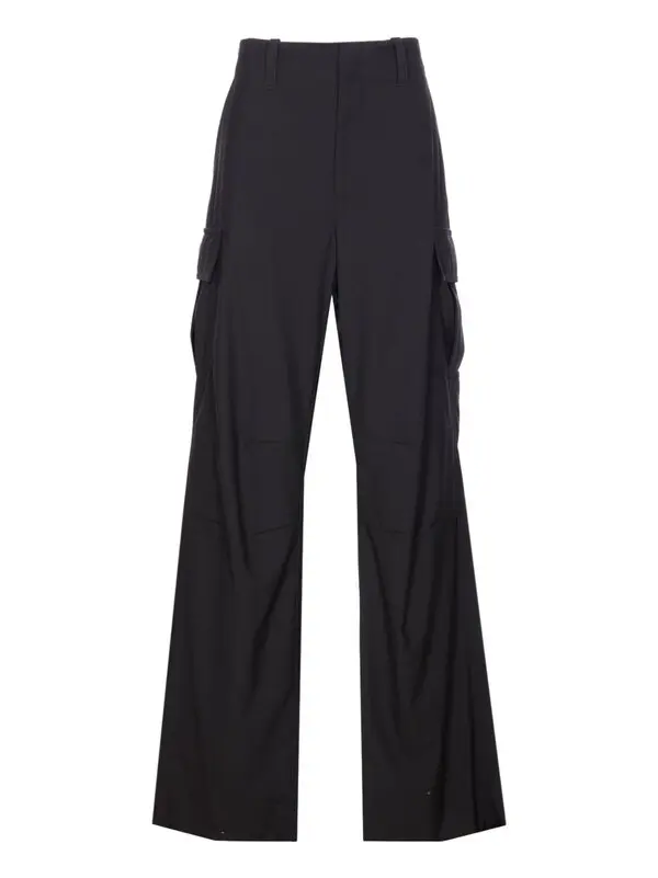 Bottega Veneta Fine Wool Cargo Pants - Black