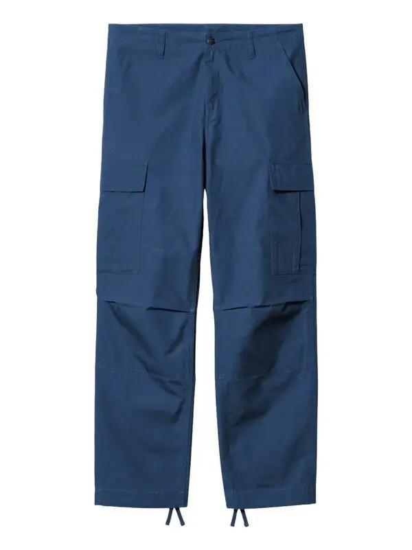 Carhartt Work In Progress Logo Casual Pants - Blue