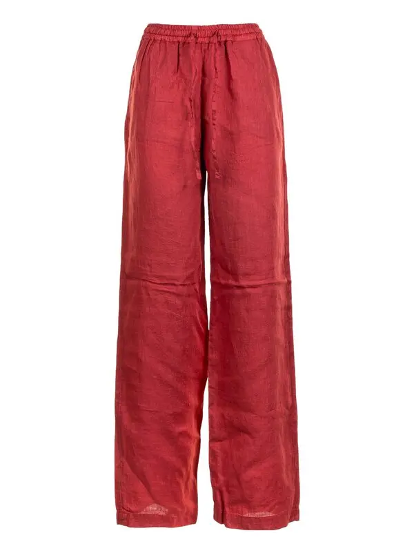 FAY Elastic Waist Casual Pants - Red