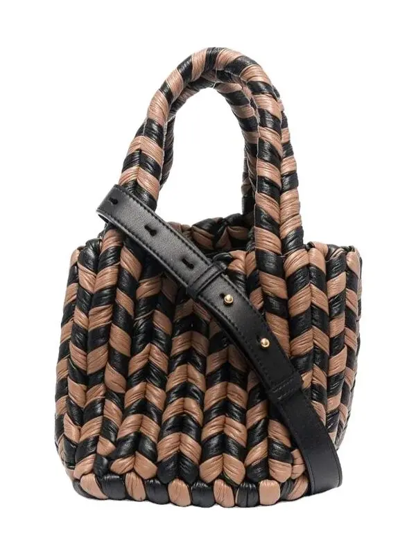 Nanushka The Busket Beach Mini' Woven Handbag - Black