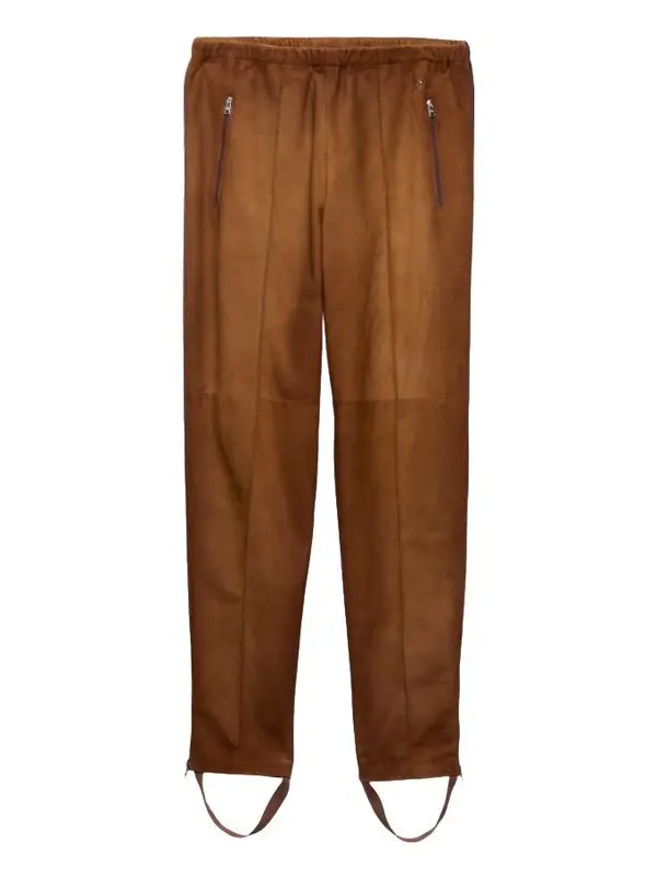 Prada Elasticated Waistband Trousers - Cognac