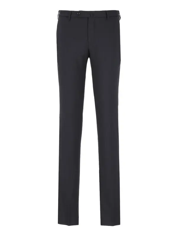 Incotex Logo-motif Tailored Trousers - Dark Blue