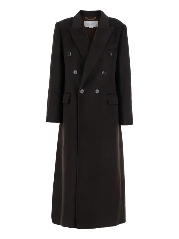Victoria Beckham Double-breasted Button-up Coat - Brown