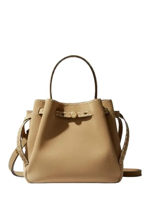 Tory Burch Romy Stitch-trim Bucket Bag - Butter Color