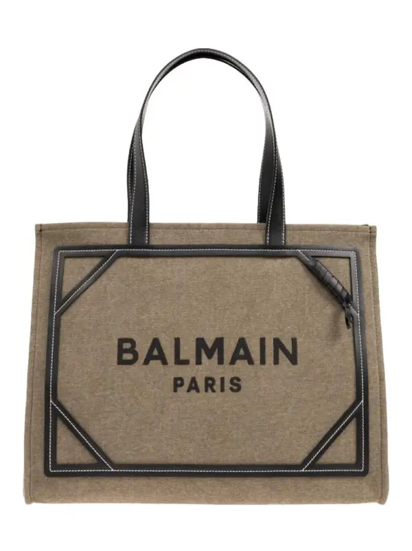 Balmain B-army 42 Open Top Shoulder Bag - Gray
