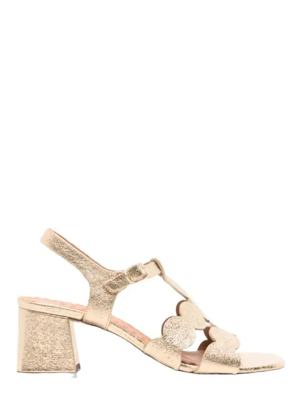 Chie Mihara Chunky High-heeled Sandals - Nude