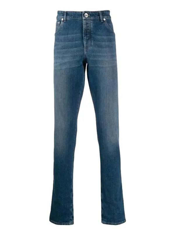 Brunello Cucinelli Faded Wash Skinny Jeans - Blue